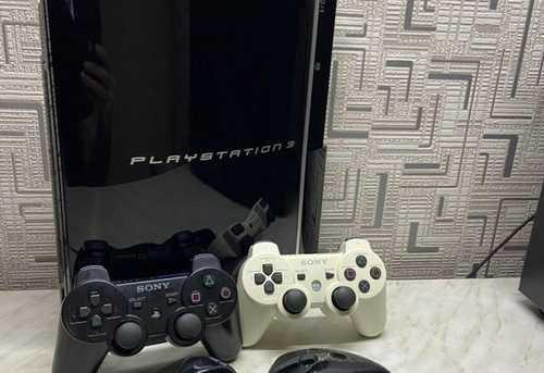 PS3 60GB+2 геймпада+мышка с джойстиком