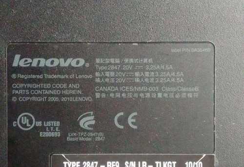 Ноутбука lenovo