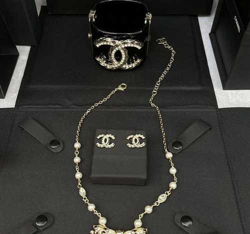 Chanel колье браслет серьги 2024