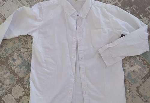Рубашка белая(из плотной ткани) на подростка
