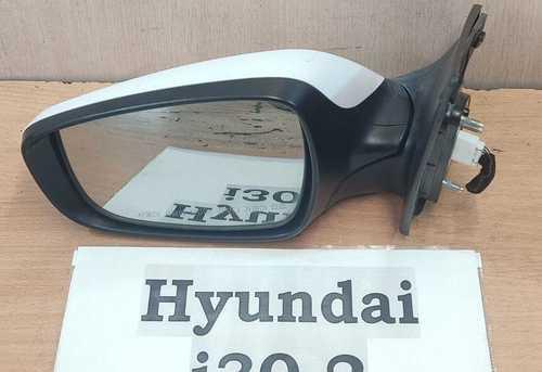 Зеркало Lh 10 пин Hyundai i30 2, хетчбэк, 2013г