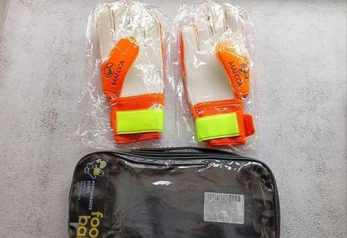 Футбольные вратарские перчатки MAI CCA- оранжевые