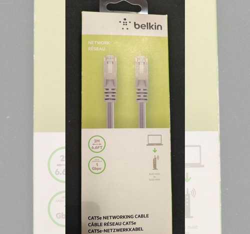 Патч корд belkin rj-45, 2 метра, интернет кабель