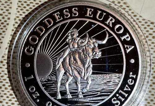 Богиня Европа. Серебро 5д 2022 года
