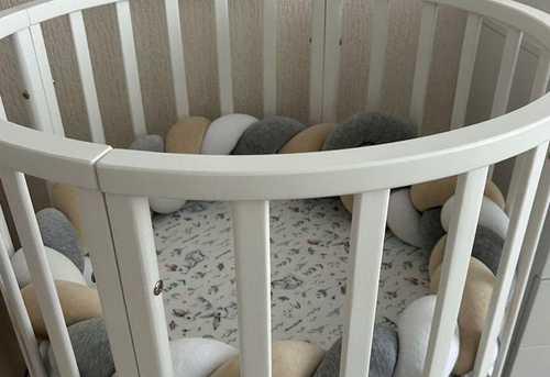 Детская кровать круглая для новорожденных