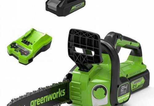 Пила цепная аккумул Greenworks G24CS25K2 2007707UA