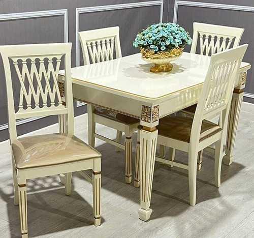 Стол и стулья столовая мебель "Инфинити"