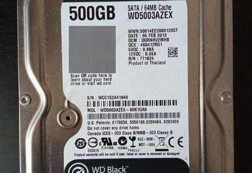 WD Black жёсткий диск 500 Гб