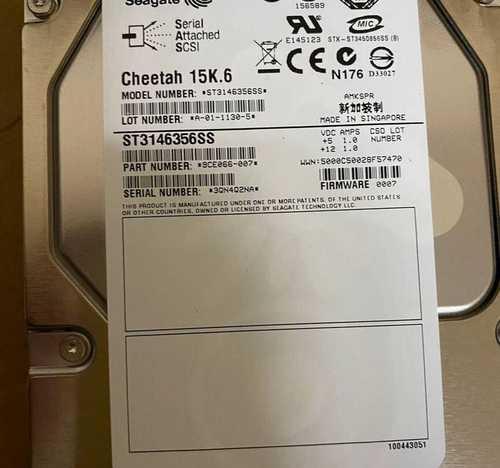 HDD SAS Cheetah 10K.6 ST3146356SS Cheetah 10K.7 ST