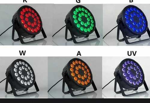 Светомузыка LED PAR 24x18 Remote,д.у