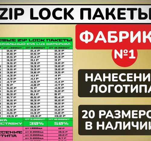 Пакеты зип лок с бегунком (зиплок, ziplock)