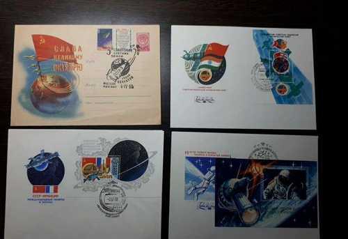 Почтовые карточки и конверты космос СССР