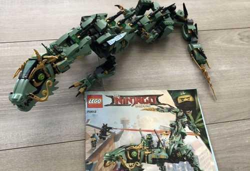 Lego ninjago дракон зеленый синий золотой робот