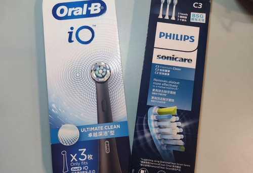 Насадки Sonicare C3 + oral b io ultimate clean