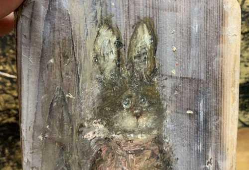 Картина маслом заяц