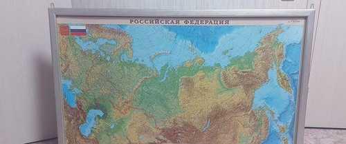 Продам карту российской федерации в рамке