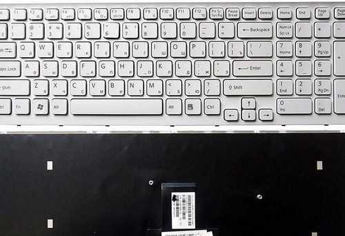 Клавиатура Sony Vaio VPC-EB белая с белой рамкой