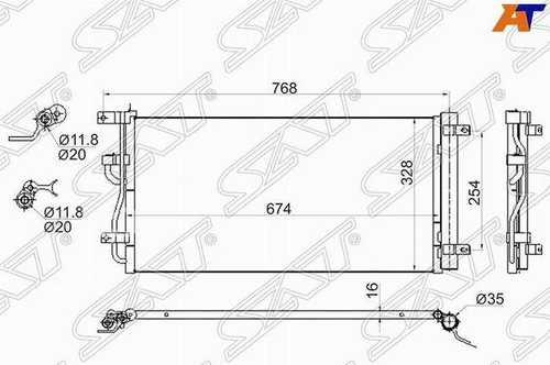 Радиатор кондиционера Opel Antara