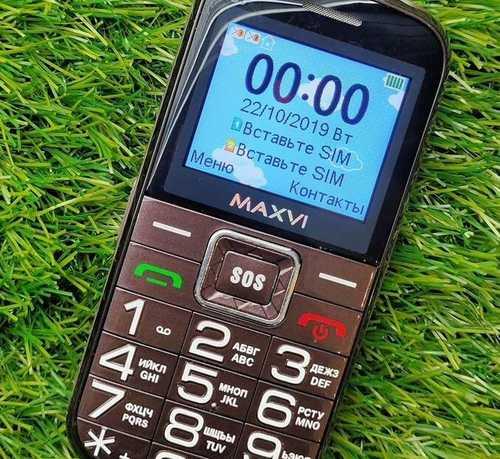 Телефон maxvi B5, 2 SIM, коричневый