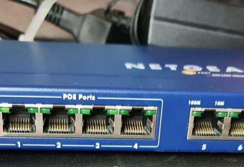 Коммутатор 4+4 POE Netgear FS108PEU 10/100 Mbit/s
