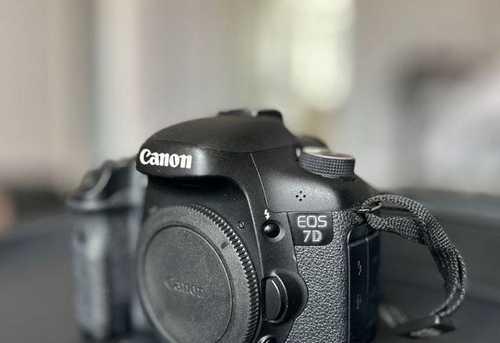 Фотоаппарат canon 7d с хорошим комплектом