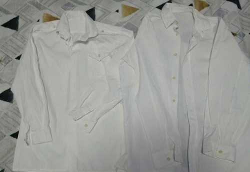 Белые рубашки (хлопок), на рост 130- 142
