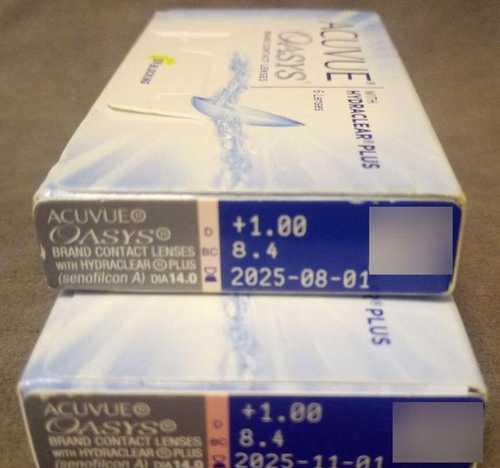 Линзы acuvue oasys +1 +1.00