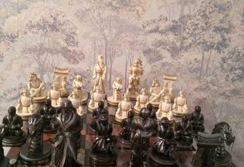 Шахматы ручной работы со столом (Стол Япония )