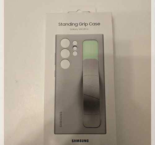 Чехол Samsung Standing Grip Case S24 Ultra серый