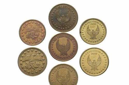 Набор из 7 жетонов США