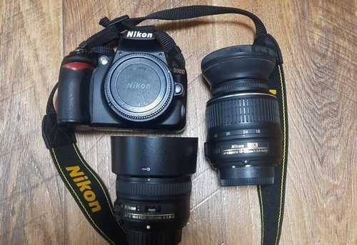 Nikon d3100+kit 18-55+nikkor 50mm1.8g