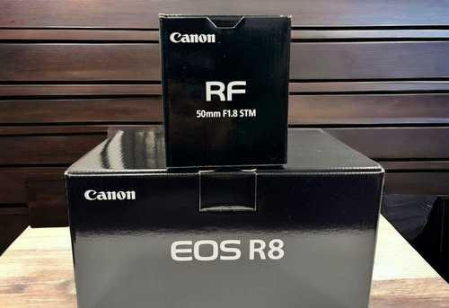 Canon EOS R8 kit RF 50mm 1.8 STM новый