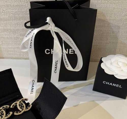 Серьги chanel полный комплект