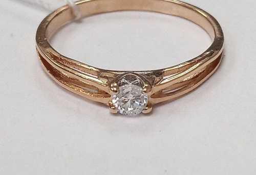 Золотое кольцо с бриллиантом (28000)