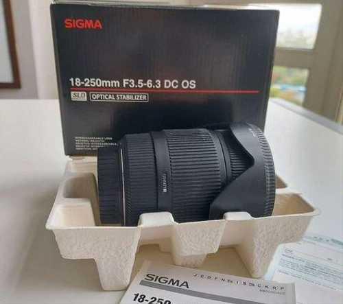Объектив Sigma Zoom AF 18-250mm F3.5-6.3 DC OS HSM
