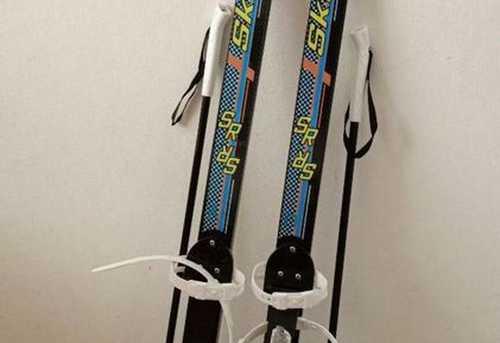 Лыжи беговые детские 140 с палками