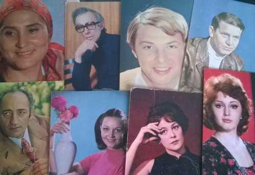 Комплект открыток советских актёров 1976 - 78 г