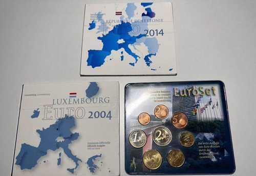 Годовой набор монет евр Латвия\Люксембург 02\04\14