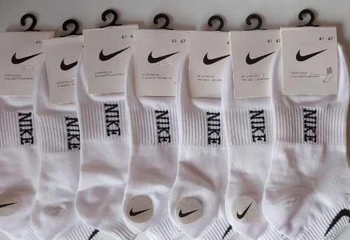 Короткие белые носки Nike хлопок