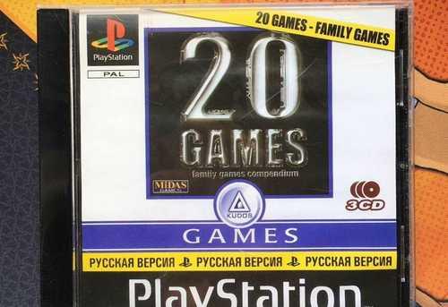 20 Games - Family Games PlayStation PS1 Штамп 3CD