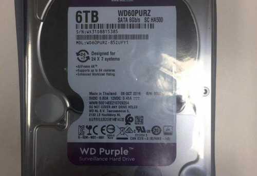 Жесткий диск WD Purple WD63purz 6 Терабайт новый