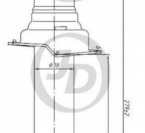Just drive JAA0073 Амортизатор газомасляный задний