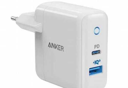 Сзу Anker PowerPort PD+2 18W USB-C + 15W USB-A Whi