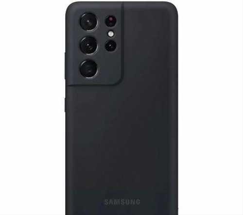 Оригинал Silicone Cover на Samsung S21 Ultra Black