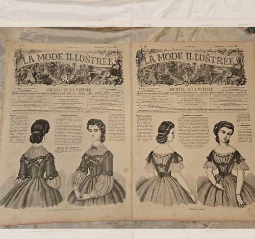 La mode illustree 1864/81 г.г. журнал винтаж мода