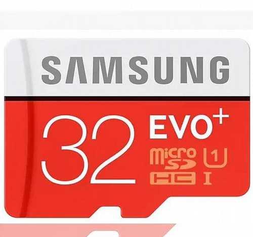 Карта памяти Samsung EVO Plus microSD 32гб