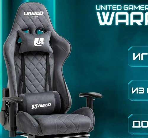 Кресло компьютерное united gamer warrior, подстав