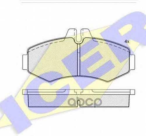 Колодки тормозные MB vito -03 141288 Icer