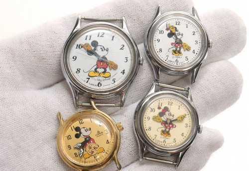 5шт) Часы Mickey Mouse Disney Винтаж (Лот в Ремонт