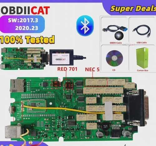 Новейший 2021,11/2020,23 Keygen одноплатный TCS VCI PRO Multidiag 1PCB obdii Bluetooth сканер автомо